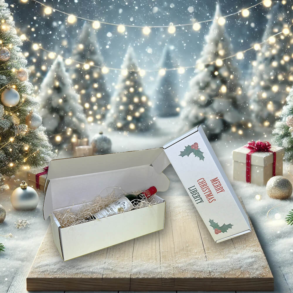 Personalised Bespoke White Wine Bottle Box Unique Gift Idea – Fast ...