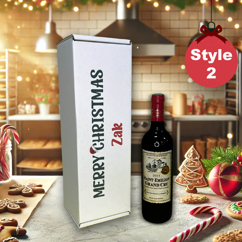 Personalised Bespoke White Wine Bottle Box Unique Gift Idea – Fast ...